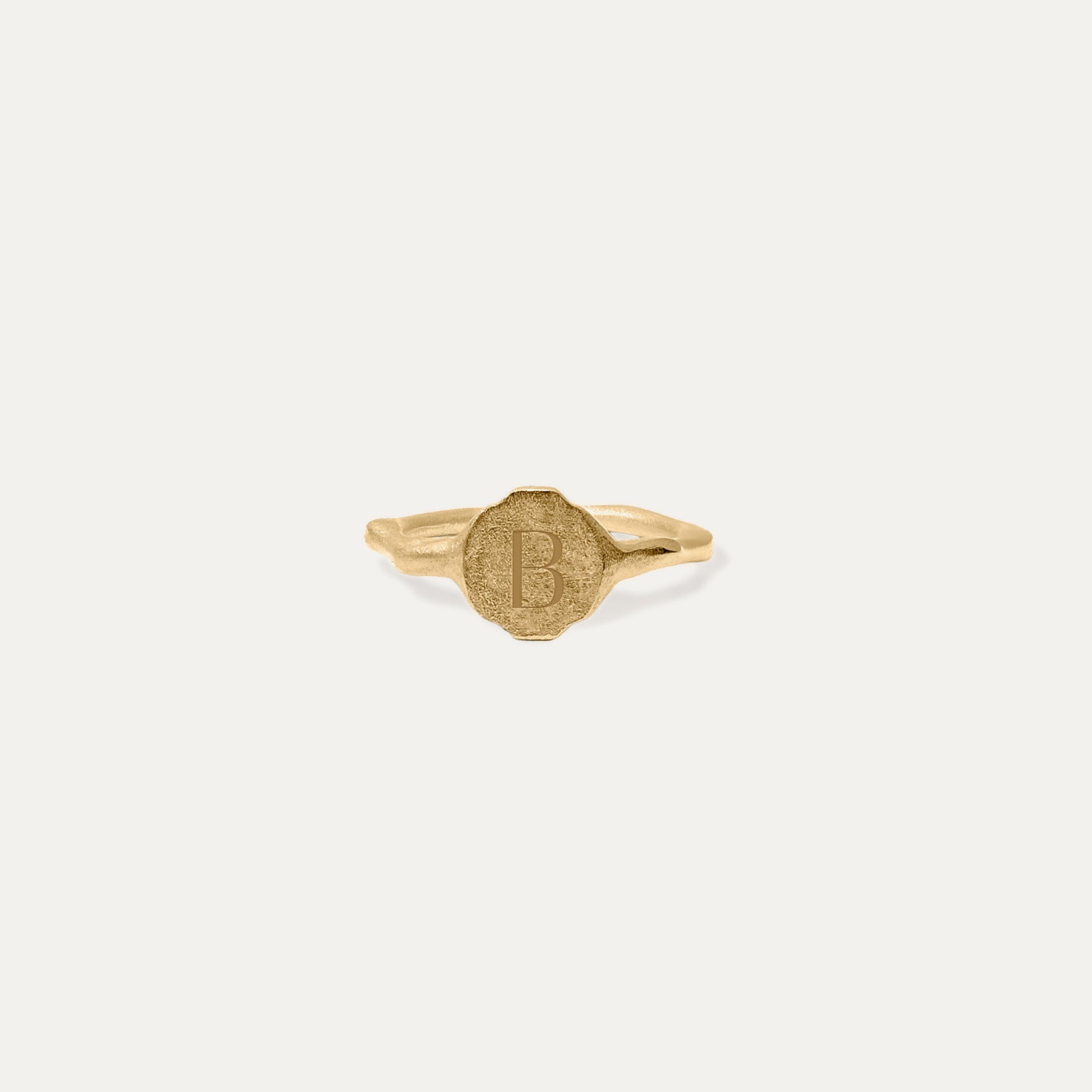 Engravable Fluid Signet Ring | 14k Gold - Matte
